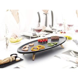 Princess - Ovaler xl Teppanyaki Table Chef Elypse Pure 60x30cm Tischgrill für 8 Personen