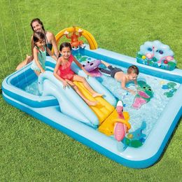 Play Center Jungle Adventure Planschbecken Pool Wasserrutsche aufblasbar - Intex