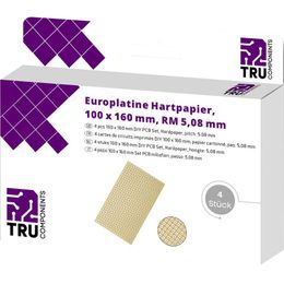 Europlatine Hartpapier (l x b) 160 mm x 100 mm 35 µm Rastermaß 5.08 mm Inhalt 4 St. - TRU Components