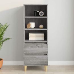 MAISONCHIC Sideboard Wohnzimmer-Anrichte,Highboard Grau Sonoma 40x36x110 cm Holzwerkstoff FSW54208