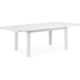 Esstische Esszimmertisch Küchentisch rechteckig cospe, Weiß, Furnier, Modern, 160-240x76,5x90 cm - Konsimo