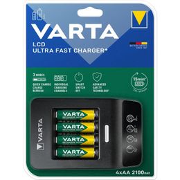 Varta - Ladegerät 2100mAh lcd Ultra Fast Charger+ inkl. 4x aa 56706