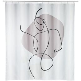 Wenko - mehrfarbiger Kunststoff Duschvorhang Ladyline 180 x 200 cm - Mehrfarbig