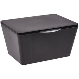 Aufbewahrungsbox mit Deckel Brasil Schwarz, Aufbewahrung & Organisation, Schwarz, Kunststoff (tpe) schwarz - schwarz - Wenko