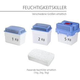 Wenko - Feuchtigkeitskiller mit 1 kg Granulatblock, Raumentfeuchter, fasst bis zu 2,8l Feuchtigkeit, laborgeprüft, nachfüllbar, reduziert Schimmel &