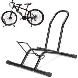 Fahrradständer für Fahrräder von 16 Zoll bis 29 Zoll Fahrrad Ständer Bodenmontage - Schwarz