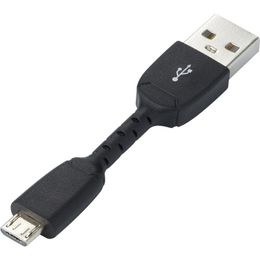 USB-Kabel usb 2.0 usb-a Stecker, USB-Micro-B Stecker 0.05 m Schwarz RF-4260171 - Renkforce
