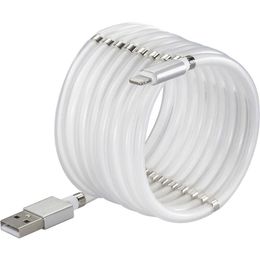 Renkforce - USB-Kabel usb 2.0 usb-a Stecker, Apple Lightning Stecker 1.00 m Weiß TO-6897012