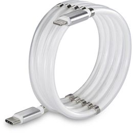 Renkforce - USB-Kabel usb 2.0 usb-c® Stecker, Apple Lightning Stecker 2.00 m Weiß TO-6886782
