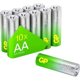 Super Mignon (AA)-Batterie Alkali-Mangan 1.5 v 10 St. - Gp Batteries