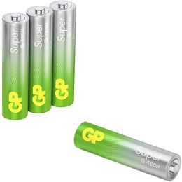 Super Micro (AAA)-Batterie Alkali-Mangan 1.5 v 4 St. - Gp Batteries