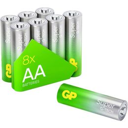 Super Mignon (AA)-Batterie Alkali-Mangan 1.5 v 8 St. - Gp Batteries