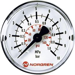 Norgren - Manometer 18-015-889 Anschluss (Manometer): Rückseite 0 bis 16 bar Außengewinde R1/8 1 St.