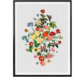 K&L WALL ART Frida Floral Studio Poster Blumen Illustration Vertical Garten 24x30cm Wanddeko Wandposter
