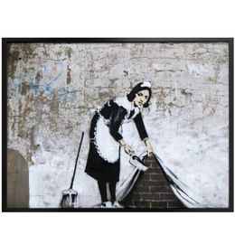K&L WALL ART Banksy Poster Graffiti Bilder Maid in London 30x24cm Wanddeko Kinderzimmer