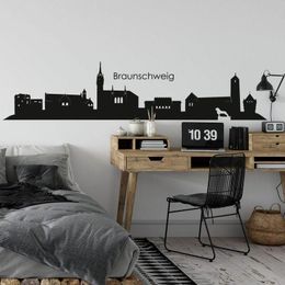 K&L WALL ART Wandtattoo Braunschweig Skyline Wandaufkleber selbstklebend Stadt Silhouette 100cm