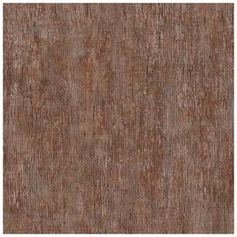 K&L WALL ART Vliestapete Holz Optik Unitapete Braun Rot einfarbige Struktur Tapete 10,05m x 0,53m Tapetenrolle by Livingwalls - Braun