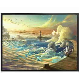 K&L WALL ART Aerroscape Wandbild Poster Ufer des Himmels 50x40cm Wandposter Wohnzimmer