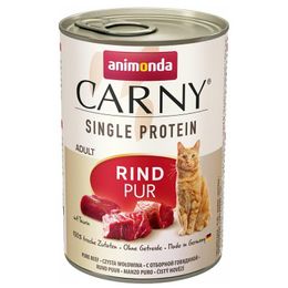 Carny Adult - Single Protein Rind pur - 6 x 400g nasses Katzenfutter in Dosen - animonda