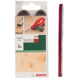 3 Schleifbänder für b+d Powerfile ka 293E 13 x 451 mm, k 120, Holz Metall - Bosch