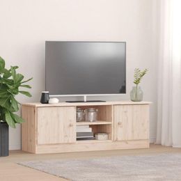 Bonnevie - Moderne TV-Möbel, TV-Lowboard TV-Schrank für das Wohnzimmer alta 112x35x41 cm Massivholz Kiefer -FV71334 - Braun