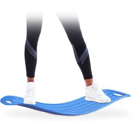 Twist Board, handliches Balance Board für Ganzkörpertraining, belastbares xl Workout Board bis 150 kg, blau - Relaxdays