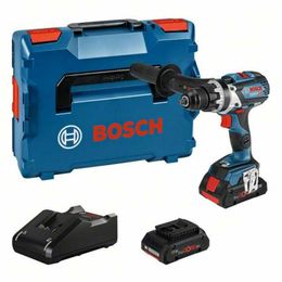 Bosch Professional Bosch Akku-Bohrschrauber GSR 18V-110 C, incl. 2x Akku ProCORE 4 Ah, Schnellladegerät, Bluetooth-Modul, L-BOXX