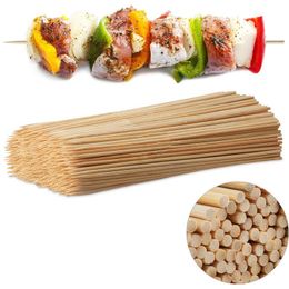 Schaschlikspieße Holz, 500er Pack Bambusspieße, Grill, Basteln, Set, Holzspieß 30 cm lang, 4 mm dick, natur - Relaxdays