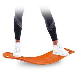 Fitness Balance Board, Twist-Board für Ganzkörpertraining, Yoga, bis 150 kg, Gleichgewichtstrainer, orange - Relaxdays