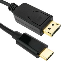 BeMatik - Kabel USB 3.1 C Stecker an DisplayPort Stecker Video Konverter 4K Ultra HD 60Hz C20CH 1.8m