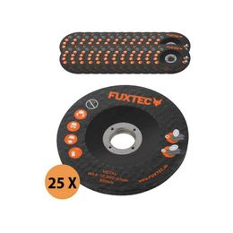 Fuxtec - 25er Set 115mm Trennscheiben für Metall, Stahl & Inox für 20V Akku Winkelschleifer FX-E1WS20