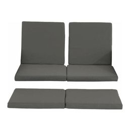 CLP - 3er Kissenbezüge Set Sofa Ancona eisengrau