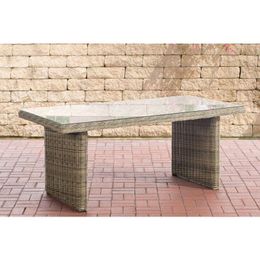 CLP Polyrattan Garten Esstisch Fontana 180 x 90 cm natura