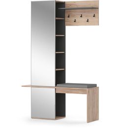 VICCO - Garderobe , Goldkraft Eiche, 120 x 190 cm