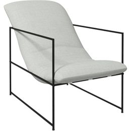 HOMCOM - Sessel Relaxsessel, Sessel im Industriedesign, Metallrahmen, 65,5 cm x 106 cm x 94 cm - Beige