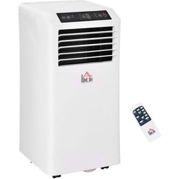 HOMCOM - Mobile Klimaanlage, 2,9 kW 3-in-1 Klimagerät - Kühlen, Entfeuchtung und Ventilation – Luftentfeuchter, Ventilator 12-18㎡ mit Fernbedienung,