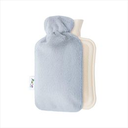 Paco Home - Wärmflasche Bezug Fleece Groß 2L Bettflasche Strickbezug Kinder Erwachsene Weich Beige 3, 2 Liter