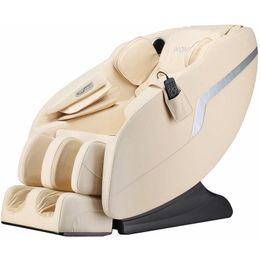 Massagesessel kelso Beige - inkl. Zero Gravity Funktion, Bluetooth und Heizung i Massagestuhl Relaxsessel mit Wärmefunktion - Home Deluxe