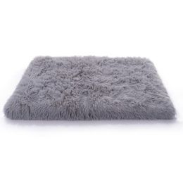 Hundebett Katzenbett Flauschig Hundekissen Hundesofa Hundedecke Hundekörbchen Grau, 50x80 cm - Paco Home