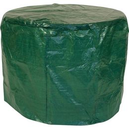 DEGAMO - Abdeckhaube Tisch 100x70cm rund, pe dunkelgrün - dunkelgrün