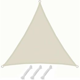 AMANKA UPF50+ uv Sonnensegel 3x3x3 Polyester Dreieck Wasserabweisend Garten Segel Beige - beige