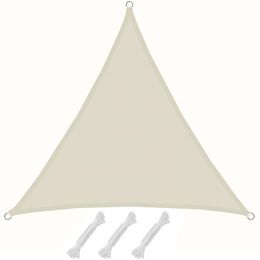 AMANKA - UPF50+ uv Sonnensegel 4x4x4 Polyester Dreieck Wasserabweisend Garten Segel Beige - beige