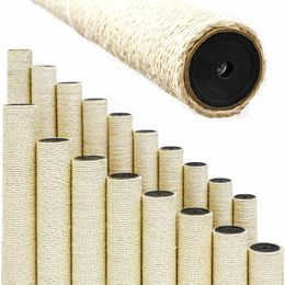 Eyepower 60 cm Cat Scratching Post Replacement M10 - ø 7.1 cm Sisal Scratch Pole for Cats - beige