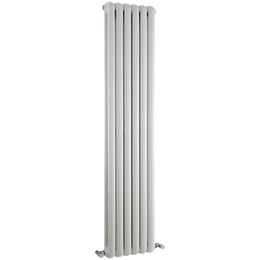 Hudson Reed Gliederheizkörper Vertikal 2 Säulen Nostalgie Weiß 1500mm x 383mm 1264W - Salvia