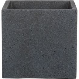 Scheurich C-Cube 40, Pflanzgefäß/Blumentopf/Pflanzkübel, quadratisch, Farbe: Stony Black, hergestellt mit recyceltem Kunststoff, 10 Jahre Garantie, für den