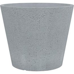 Scheurich C-Cone 40, Pflanzgefäß/Blumentopf/Pflanzkübel, rund, Farbe: Stony Grey, hergestellt mit recyceltem Kunststoff, 10 Jahre Garantie, für den