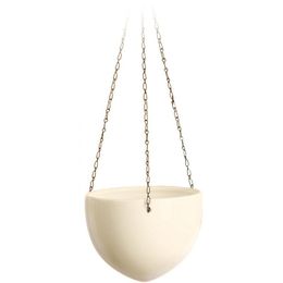 Hanging Pot, Hängeampel aus Keramik, Farbe: Creme, 22,1 cm Durchmesser, 16,8 cm hoch, 2,7 l Vol. - Creme - Scheurich