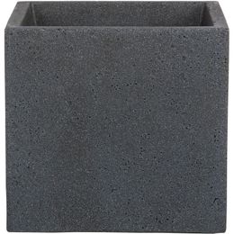 Scheurich C-Cube 30, Pflanzgefäß/Blumentopf/Pflanzkübel, quadratisch, Farbe: Stony Black, hergestellt mit recyceltem Kunststoff, 10 Jahre Garantie, für den