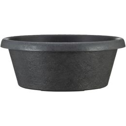 Scheurich Stones Bowl 40, Pflanzschale/Blumentopf/Pflanzenkübel, rund, Farbe: Anthracite, hergestellt aus 100 % recyceltem Kunststoff, 3 Jahre Garantie, für