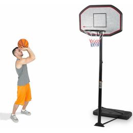 Costway Basketballstaender von 202 bis 305cm hoehenverstellbar, Basketballkorb mit Staender, Basketballanlage rollbar, Korbanlage geeignet fuer Innen- und